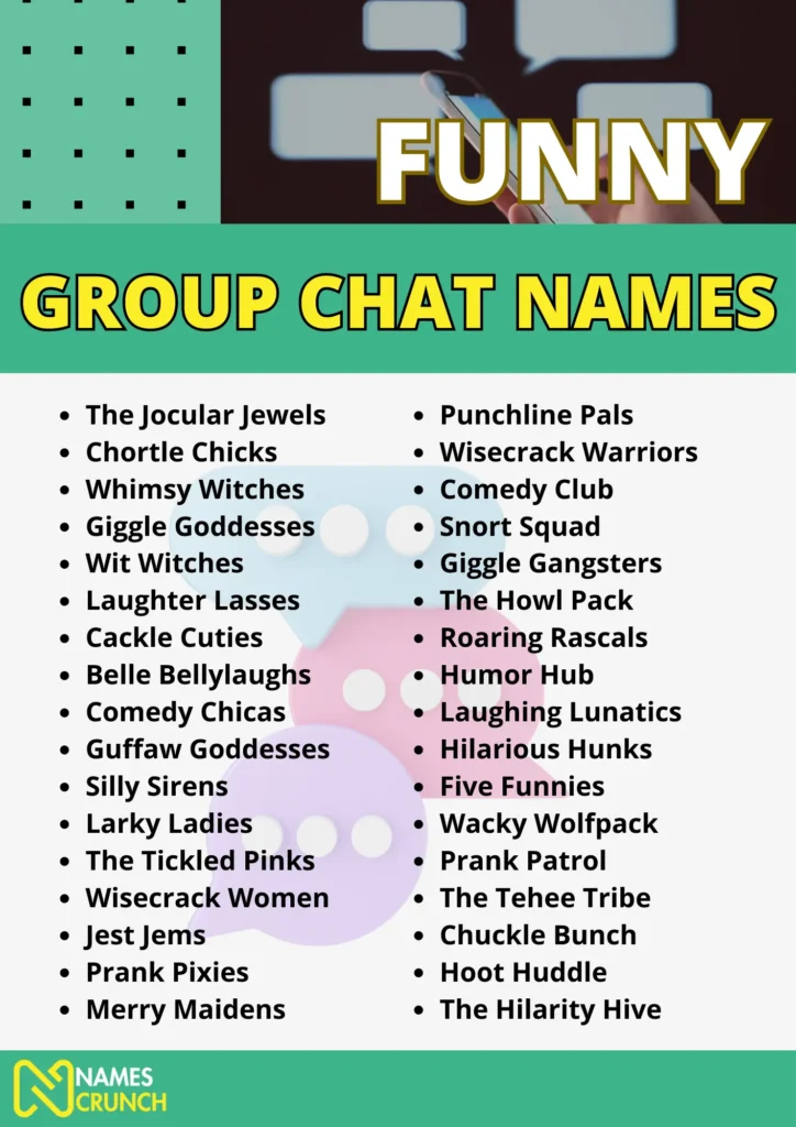 230 Funny Group Chat Names For 5 Names Crunch