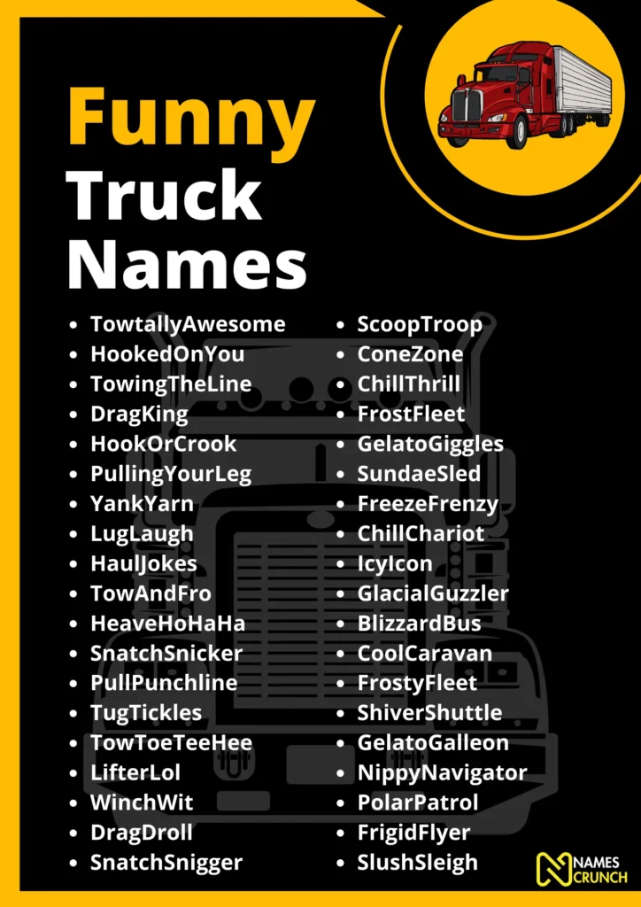 200 Funny Truck Names You Can t Ignore Names Crunch 200 Funny Truck Names You Can t Ignore Names Crunch