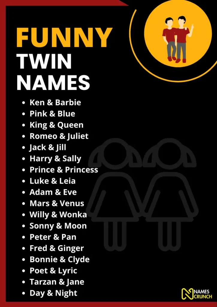 Funny Twin Names Double The Laughter Names Crunch