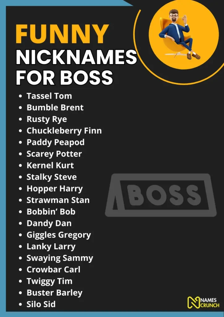Funny Nicknames For Boss 200 Best Ideas Names Crunch Funny Nicknames For Boss 200 Best Ideas Names Crunch