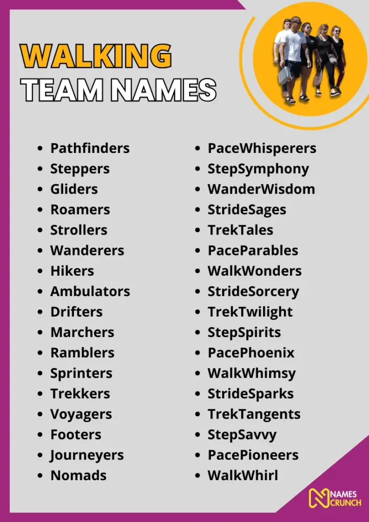 560 Walking Team Names Funny Creative Ideas Names Crunch 560 Walking Team Names Funny Creative Ideas Names Crunch