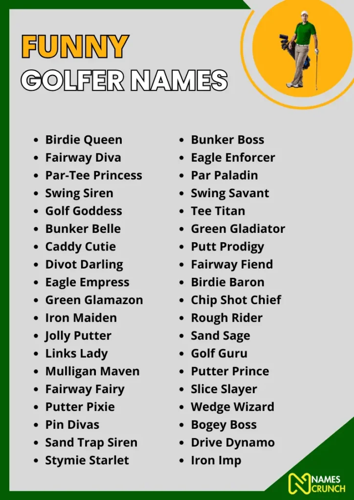 450 Funny Golfer Names Clever Ideas Names Crunch 450 Funny Golfer Names Clever Ideas Names Crunch